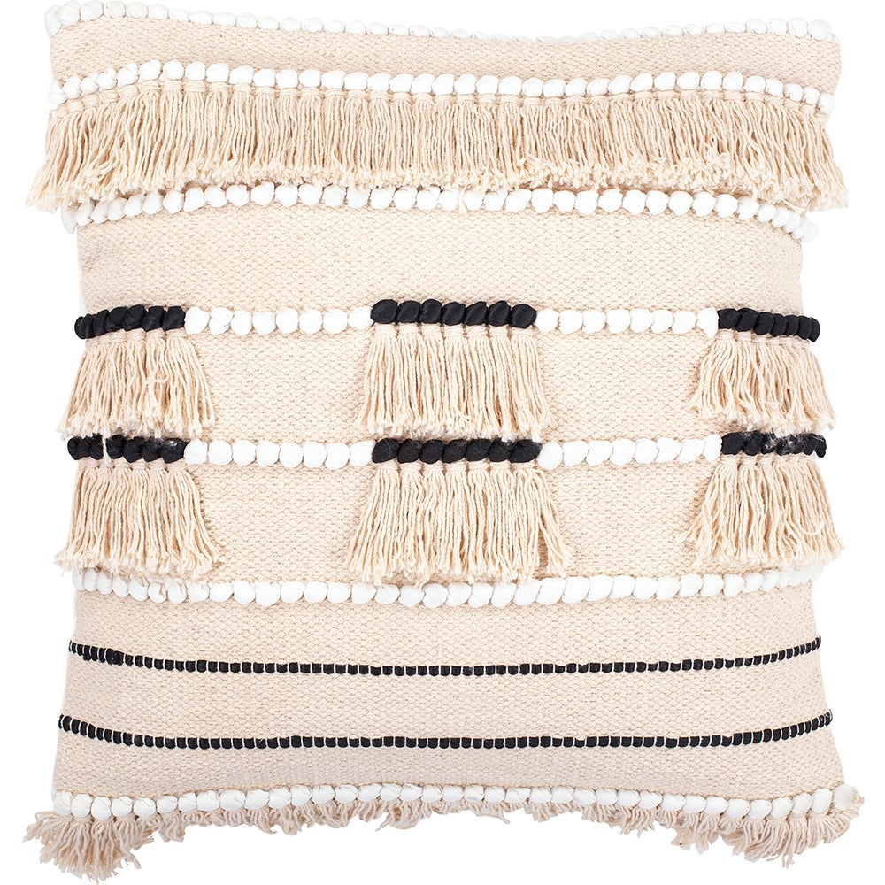 Coussin carré design boho Bali en coton housse + remplissage - Joan ...