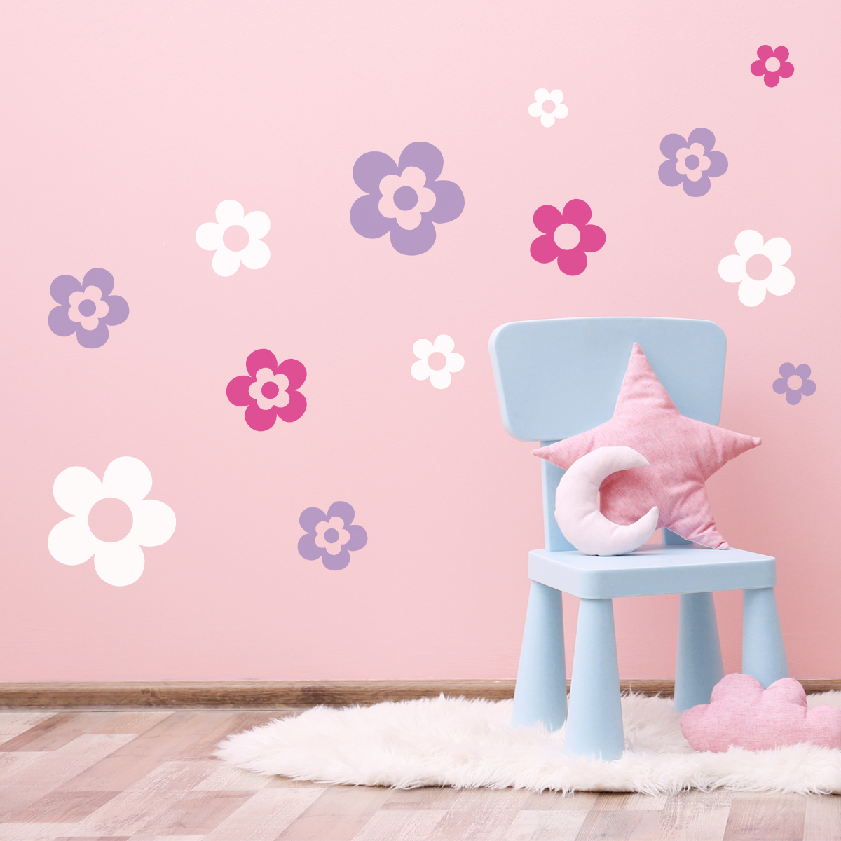 Sticker Mural - Kit 13 Fleurs - Noir - 357x510 cm | Leroy Merlin