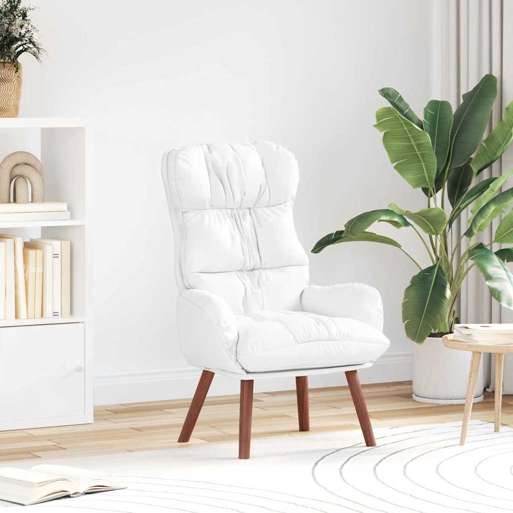 Fauteuil Blanc 69 x 74 x 93 cm Simili cuir | Leroy Merlin