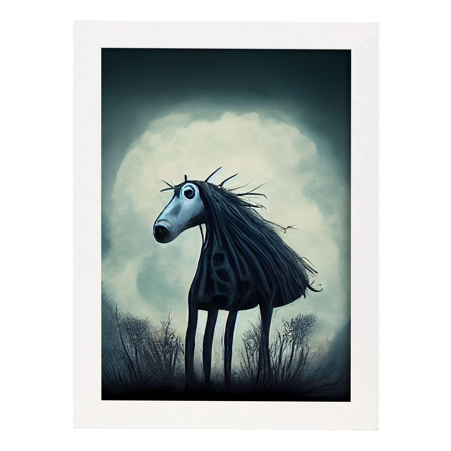 Nacnic Poster Di Cavallo Nello Stile Di T Burton Illustrazioni E Poster ...