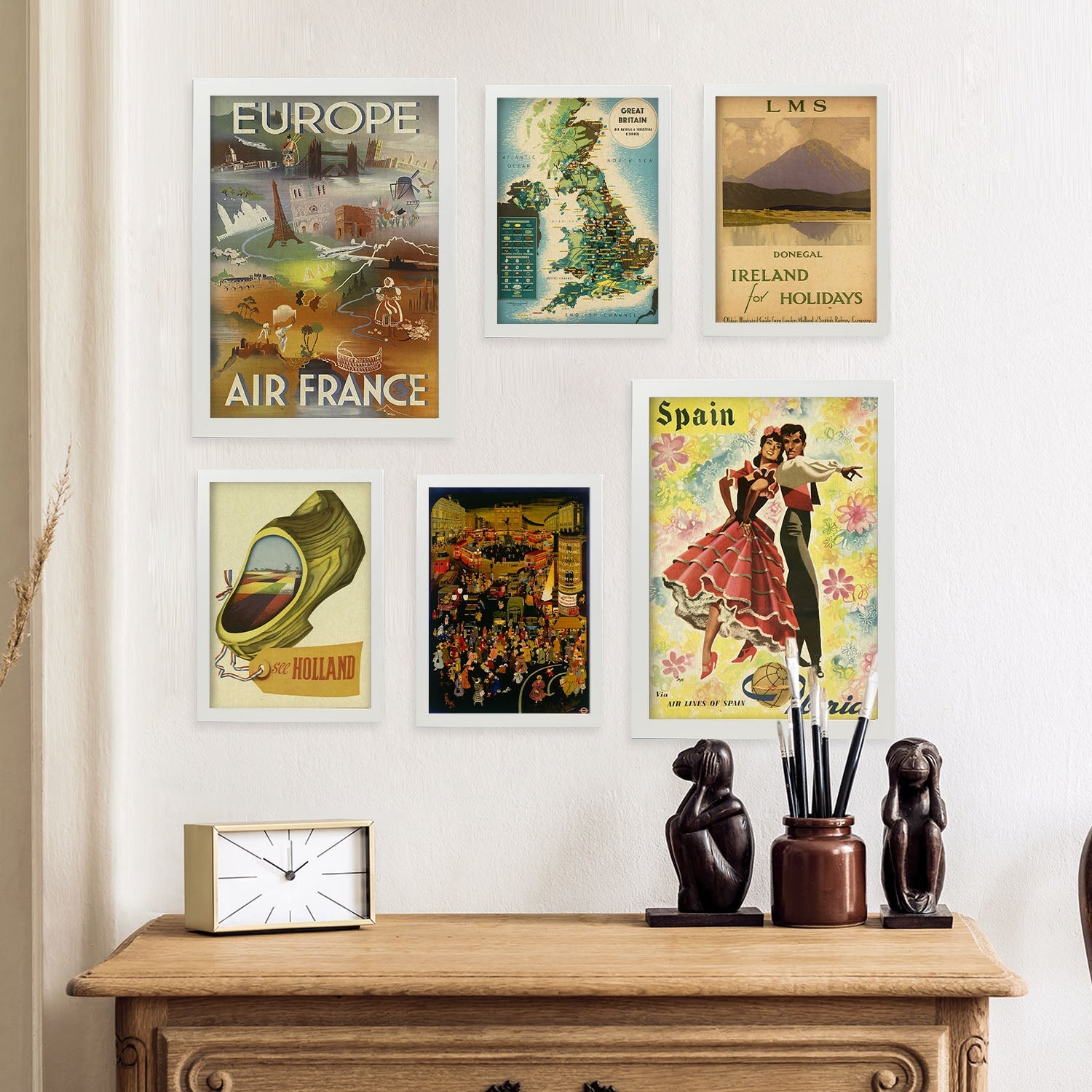 Pays Européens Affiches Illustrations En Couleur De Panneaux ...