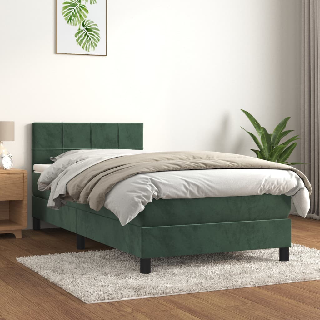 Rete a doghe e materasso Verde scuro 80x200 cm Velluto | Leroy Merlin