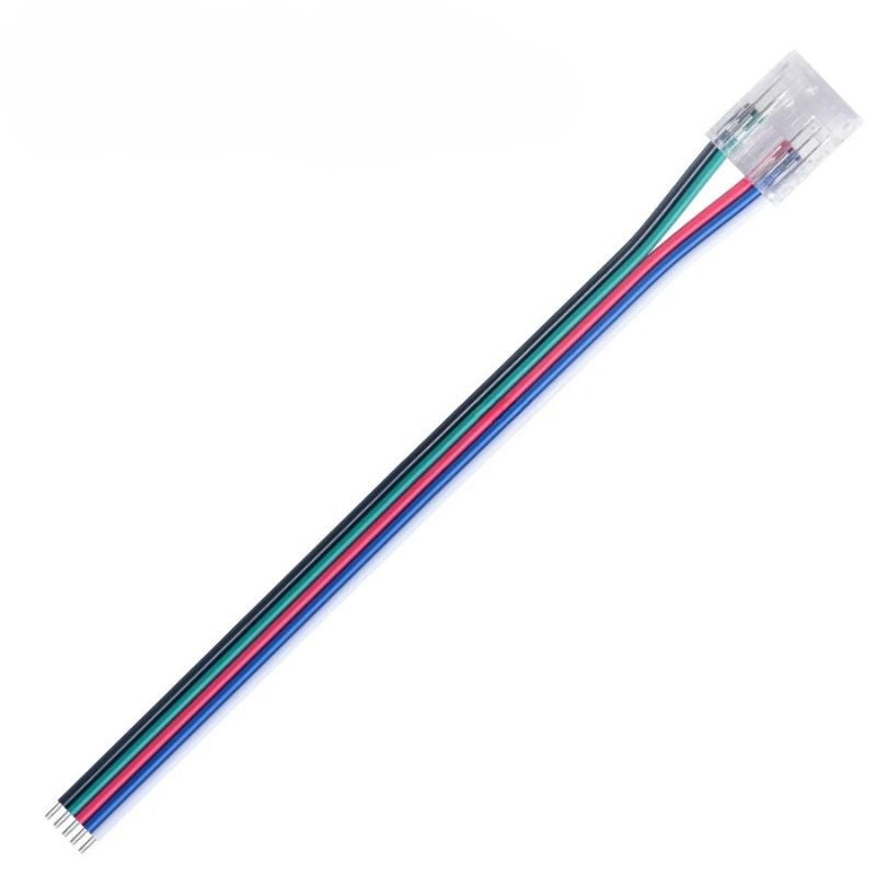 Connecteur ruban LED COB à alimentation - RGB - 10mm - IP20 - Blanc ...