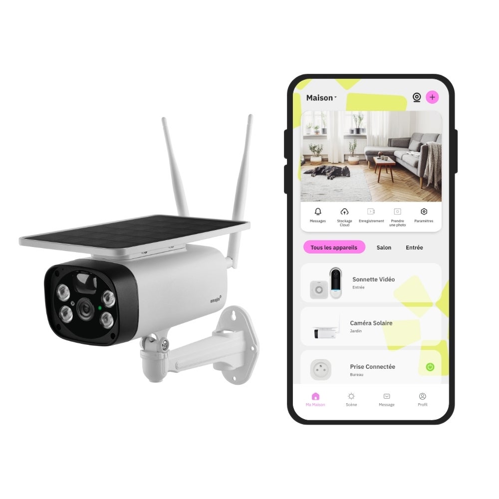 Telecamera di sicurezza wireless OMAJIN OSC-01-EU solare Bianco, Nero ...