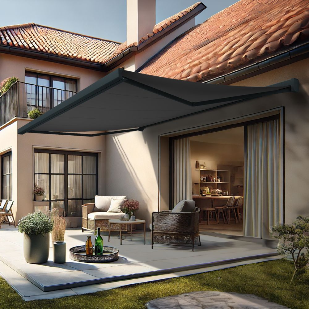 LOFT - Toldo cofre (Motorizado con mando a distancia + manivela + LED ...