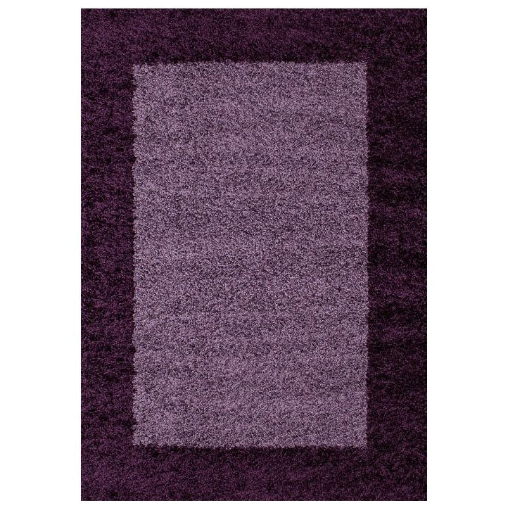 SHAGGY - Tapis à Bordures - Violet 160 x 230 cm | Leroy Merlin
