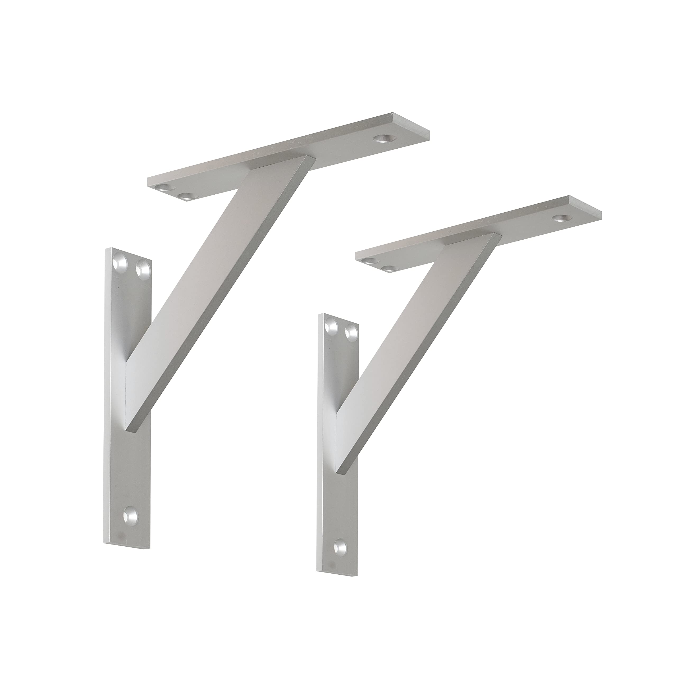 ALUSFERA Staffe per Mensole 180 mm - Reggimensola in Metallo - Supporti ...