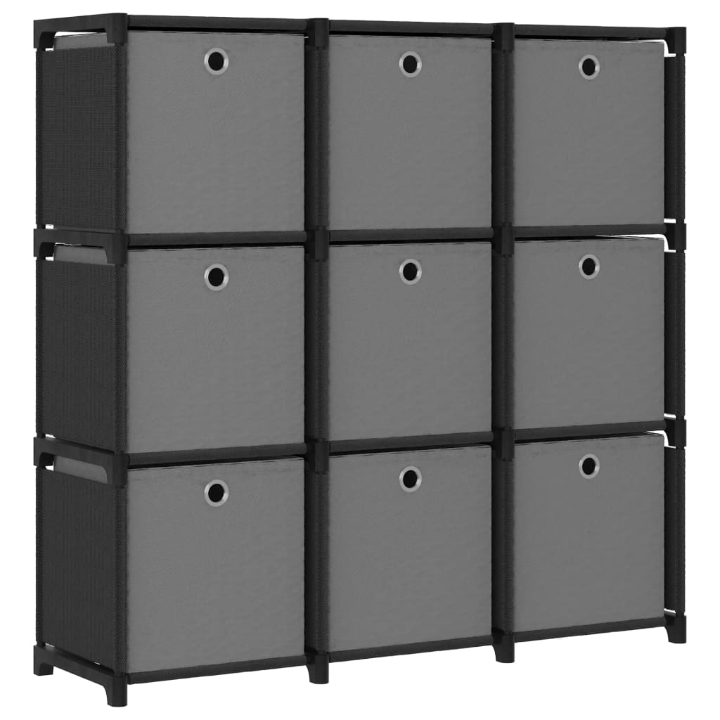 Maison Exclusive - Mobile con 9 Scatole a Cubo Nero 103x30x107,5 cm in ...