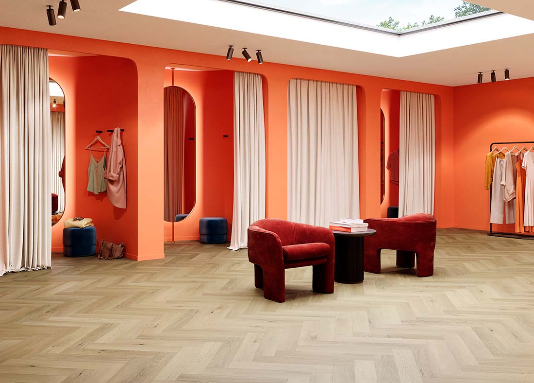 Sol SPC Accoustique 21db / Baton-Rompu 6.5mm Gazelle / décor parquet ...