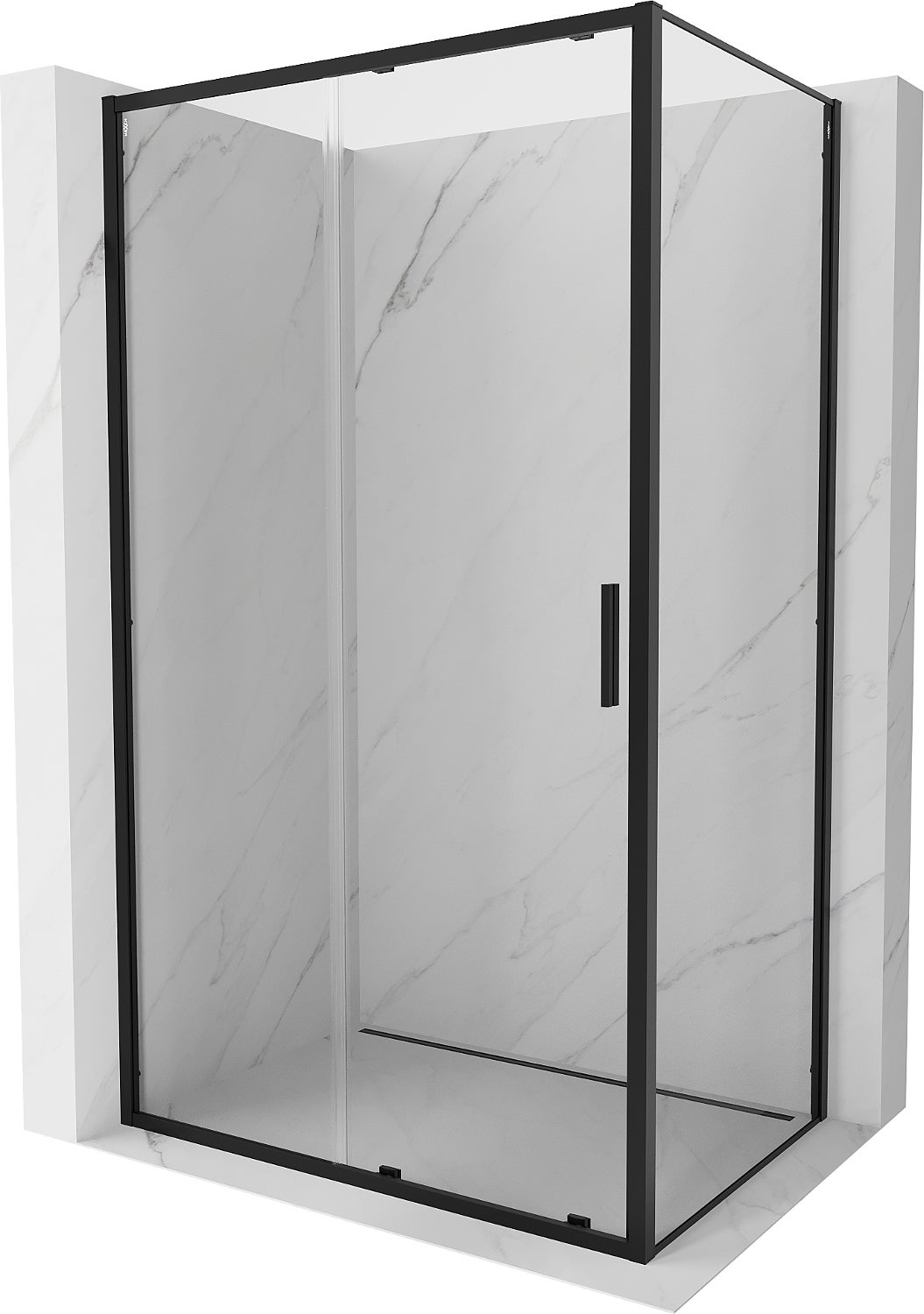 Mexen Exo cabine de douche coulissante 105 x 95 cm, transparent, noire - 8151-105-095-70-00 ...
