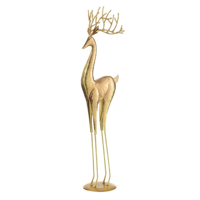 Statue Renne en Métal "Valentin" 54cm Or | Leroy Merlin