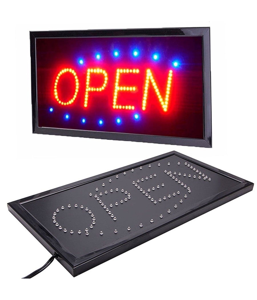 Trade Shop - Insegna Luminosa A Led Con Scritta Open Per Vetrina ...