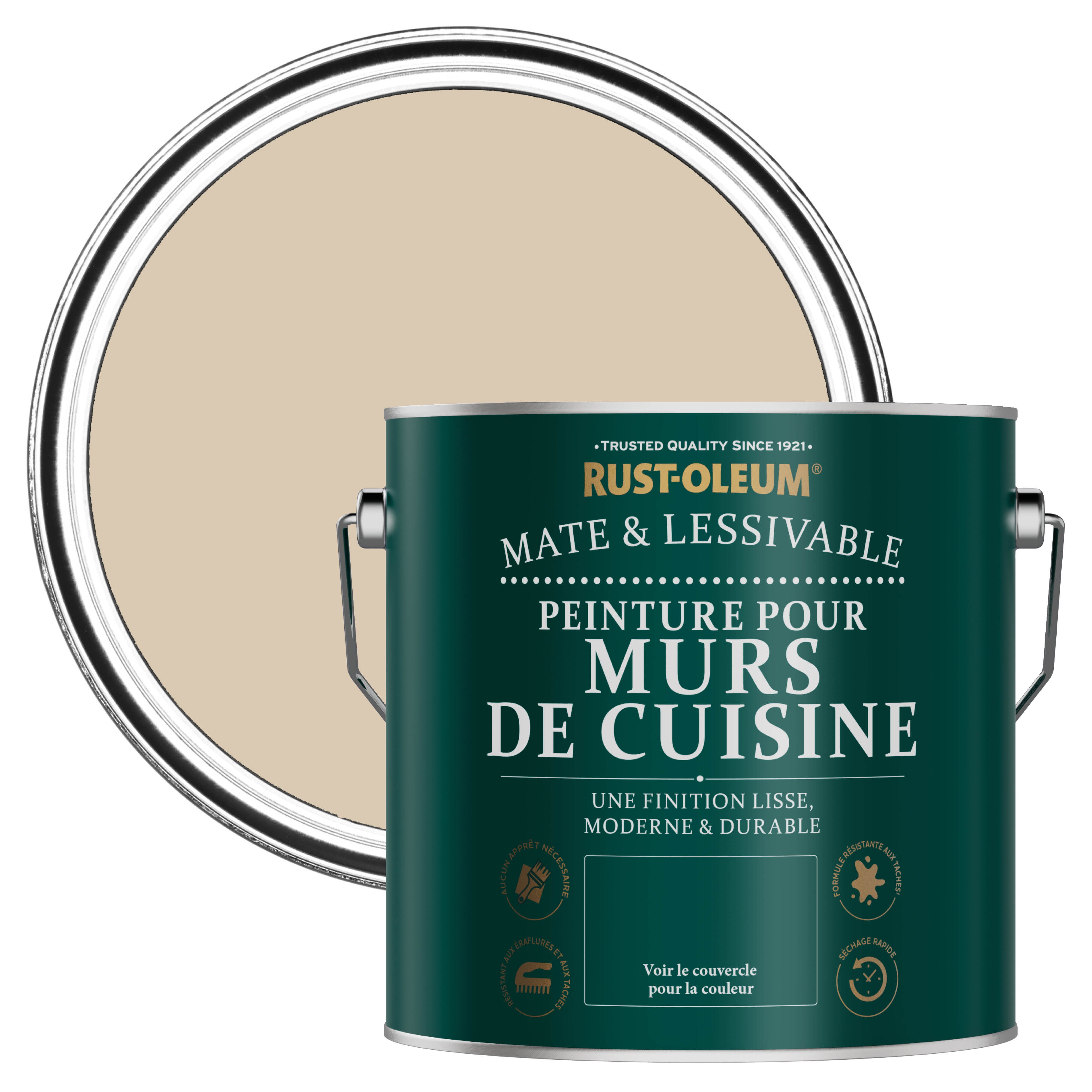 Rust-Oleum Peinture Beige pour Murs de Cuisine, Mate - Argile Chaude 2 ...