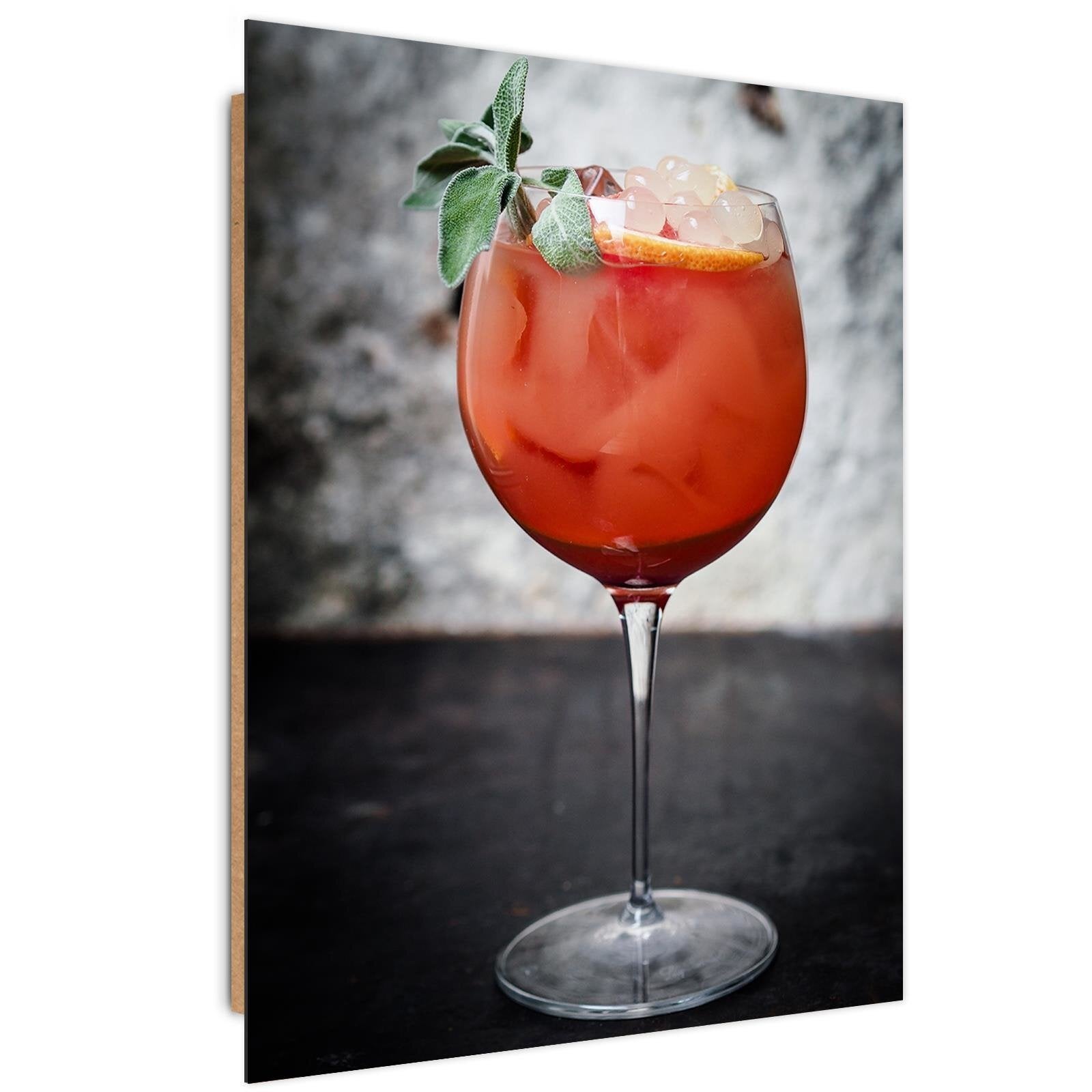 Tableau bois boire avec de la glace - 40 x 60 cm | Leroy Merlin