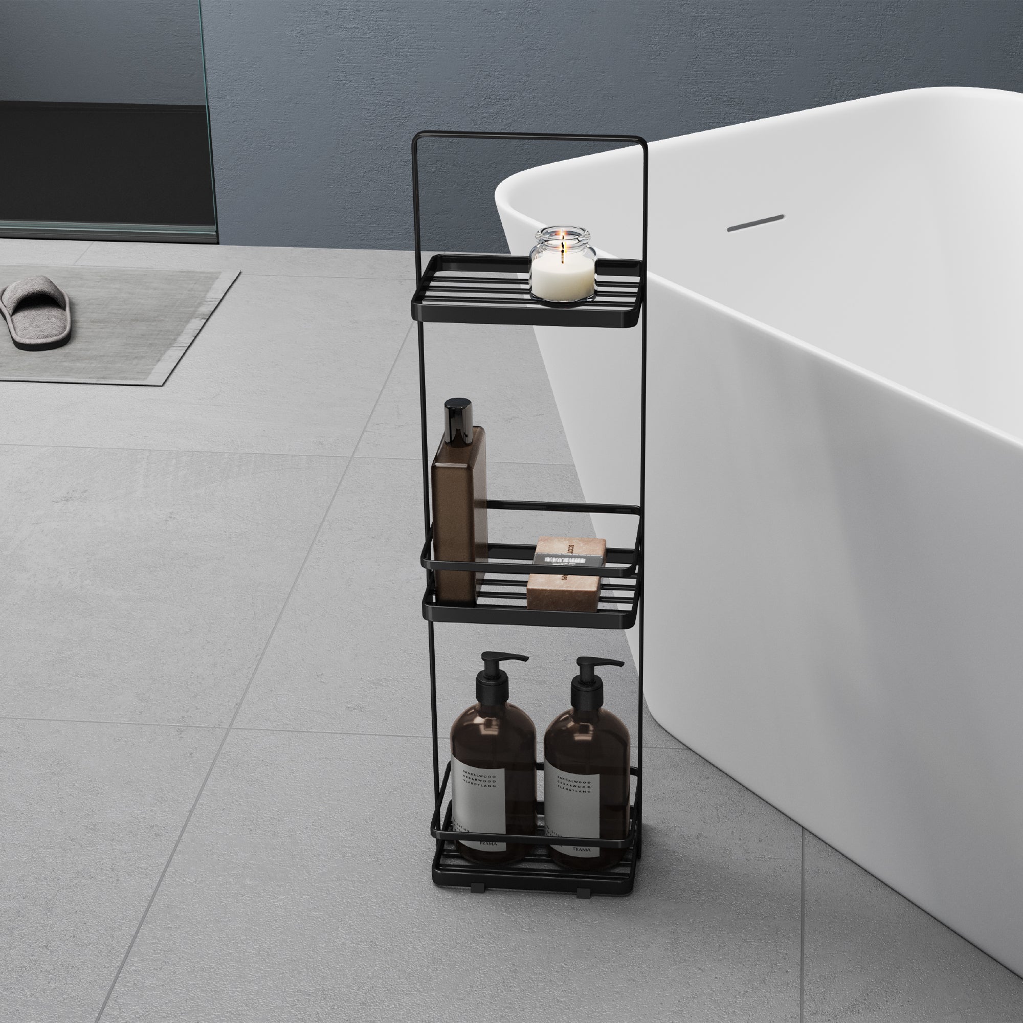 Mai & Mai 3 Niveaux Support de Douche sur Pied Étagère Douche sur Pied ...