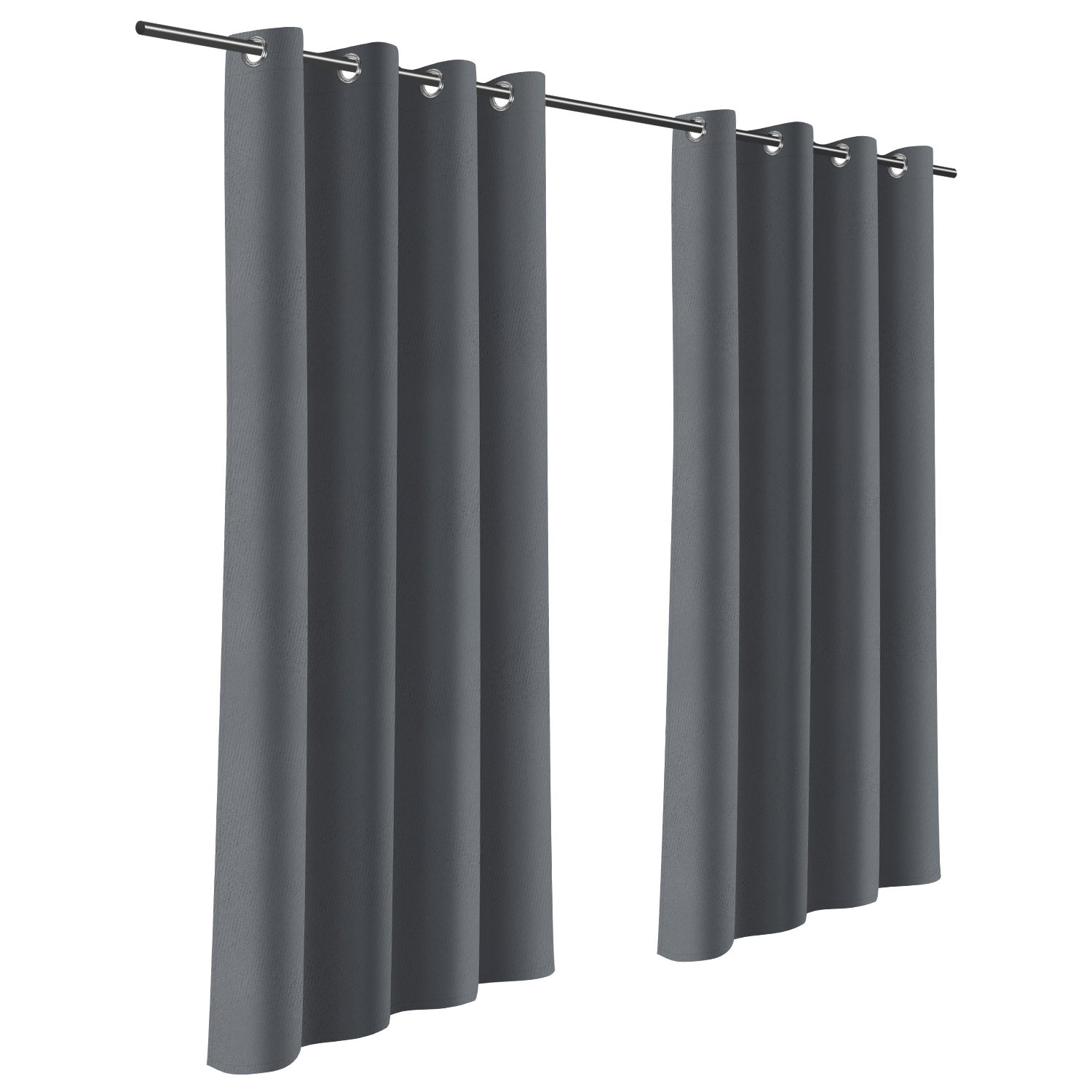 Rideau extérieur Rideau occultant avec œillets Opaque Jardin Patio ...