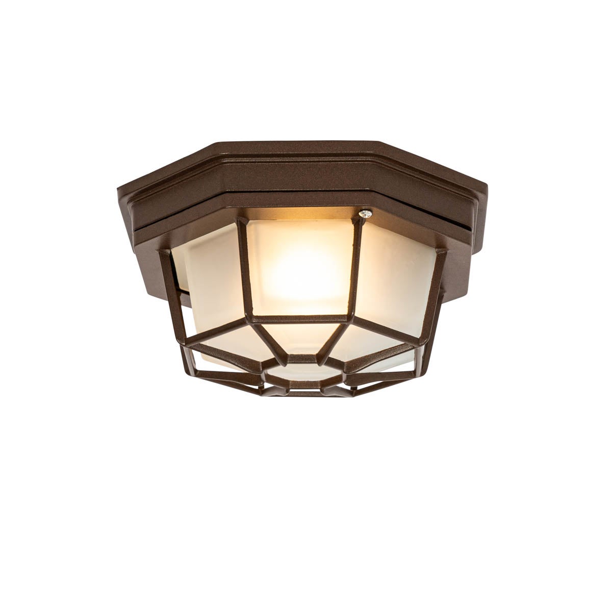 Qazqa rustique plafonnier extérieure, lumière plafond pour jardin - Bri ...