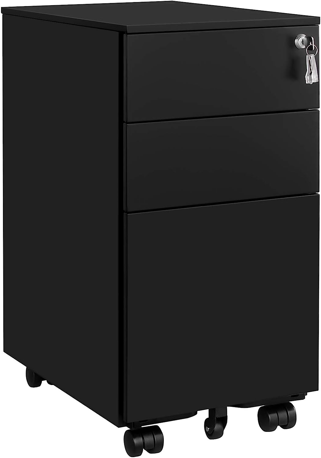 Caisson De Bureau Metal, Caisson De Rangement Mobile, Avec Roulettes Et ...