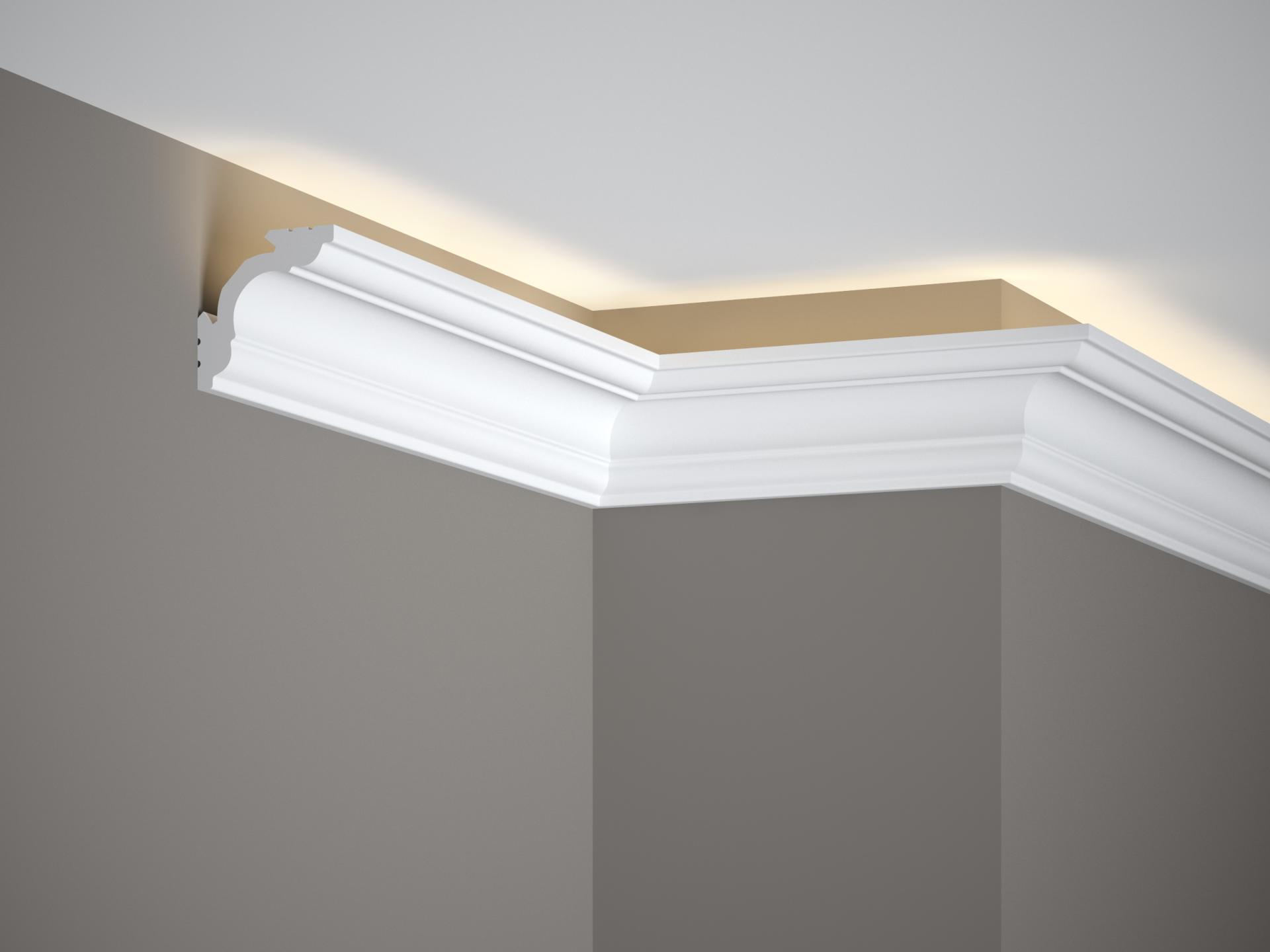 Corniche plafond pour LED SMD106 - 200 x 5,7 x 5,7cm (L x h x p ...