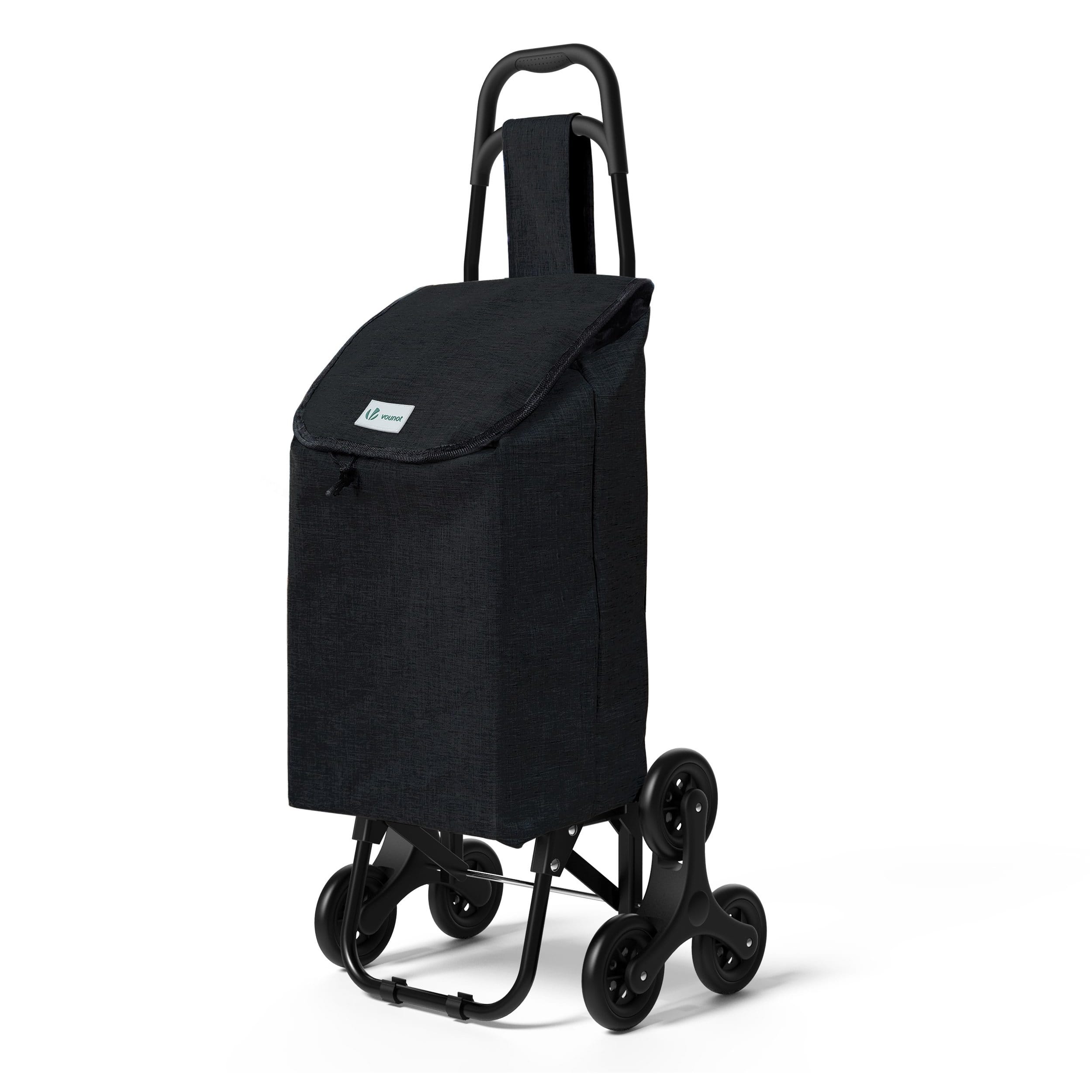 Chariot de courses pliable monte escalier style oxford noir VOUNOT ...