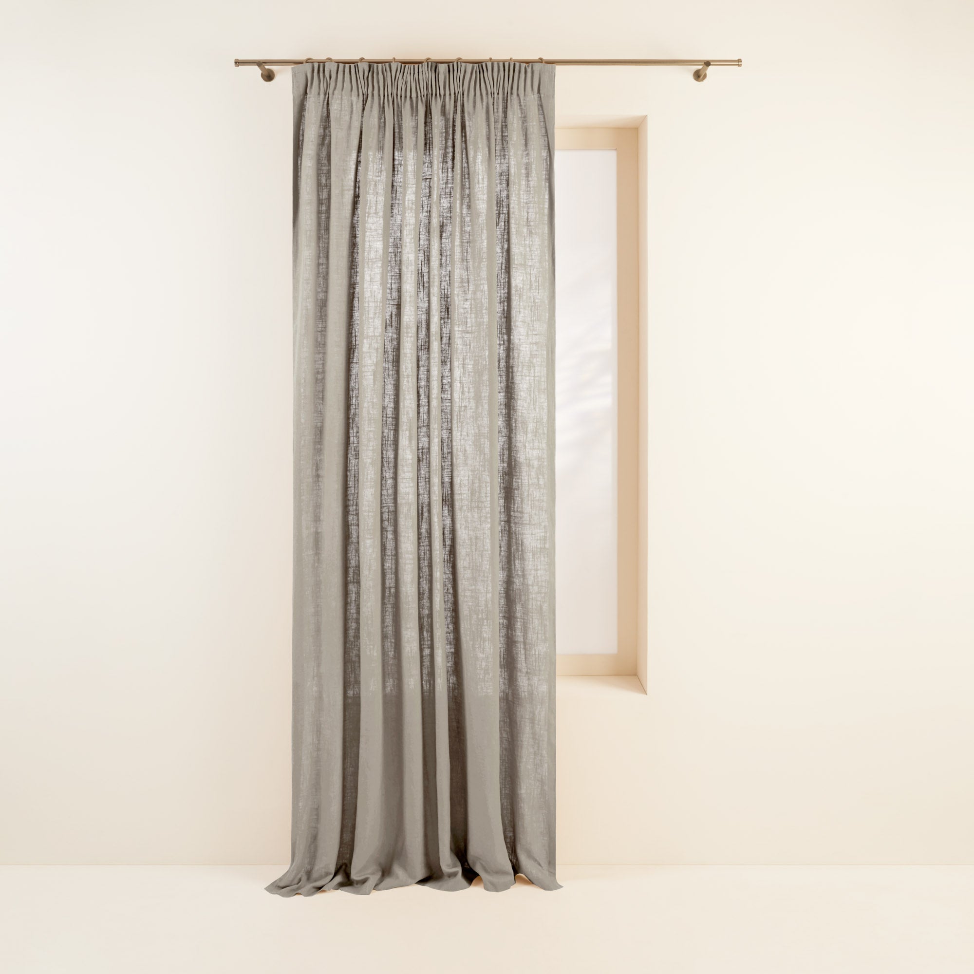 Rideau à galon fronceur BELLAVISTA effet Lin 145x280 cm | Leroy Merlin