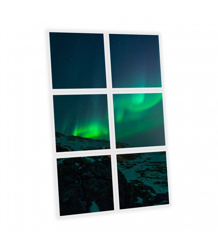 Pack de 6 dalles LED imprimées - Aurore Boréale - 600x600mm - Fabriqué ...