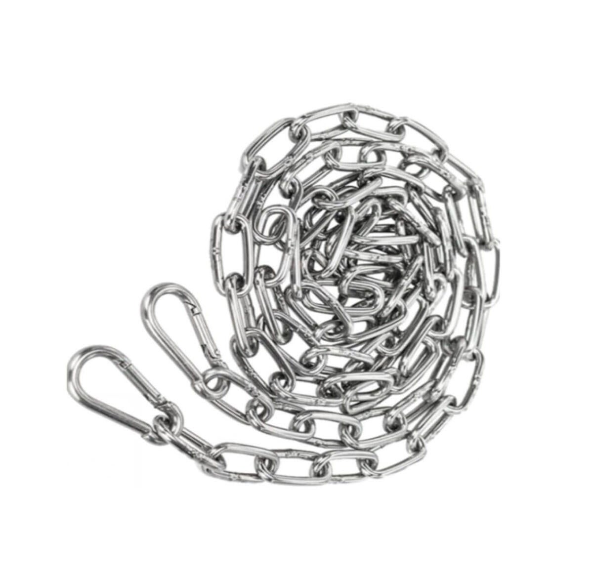 Chaîne en Acier inoxydable 3mm 2m Chaine Acier + 2 pcs Mousqueton ...