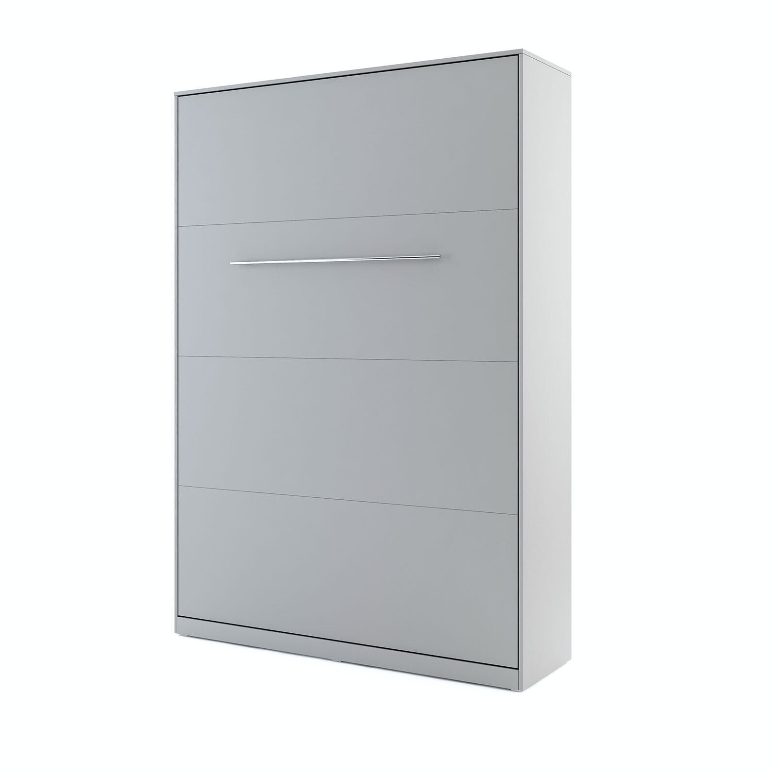 Lenart Armoire Lit escamotable Vertical 140x200 cm Gris mat Lit ...