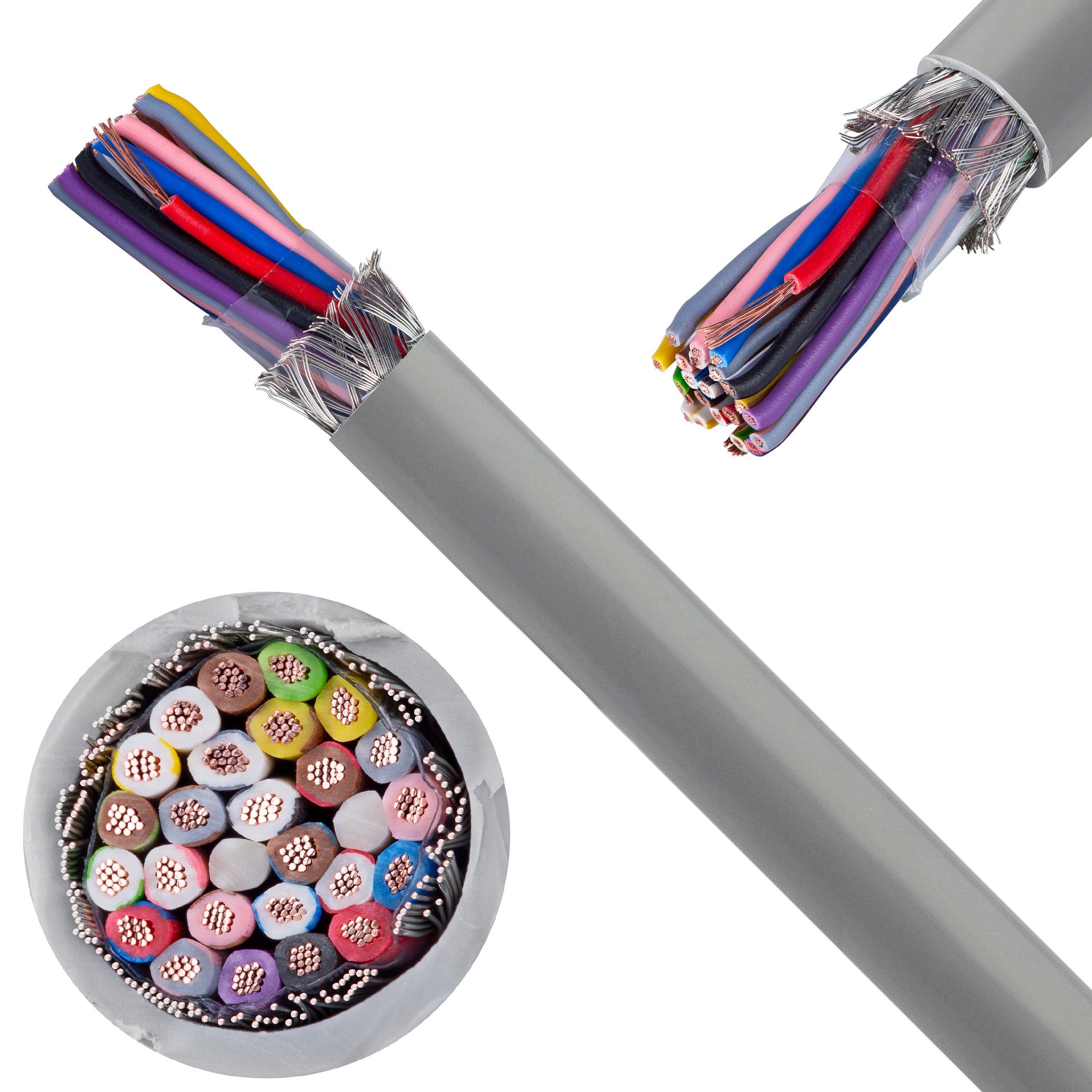 Kabel sterowniczy TECHNOTRONIK LIYCY 25x0,25mm2 szary 300/300V ...