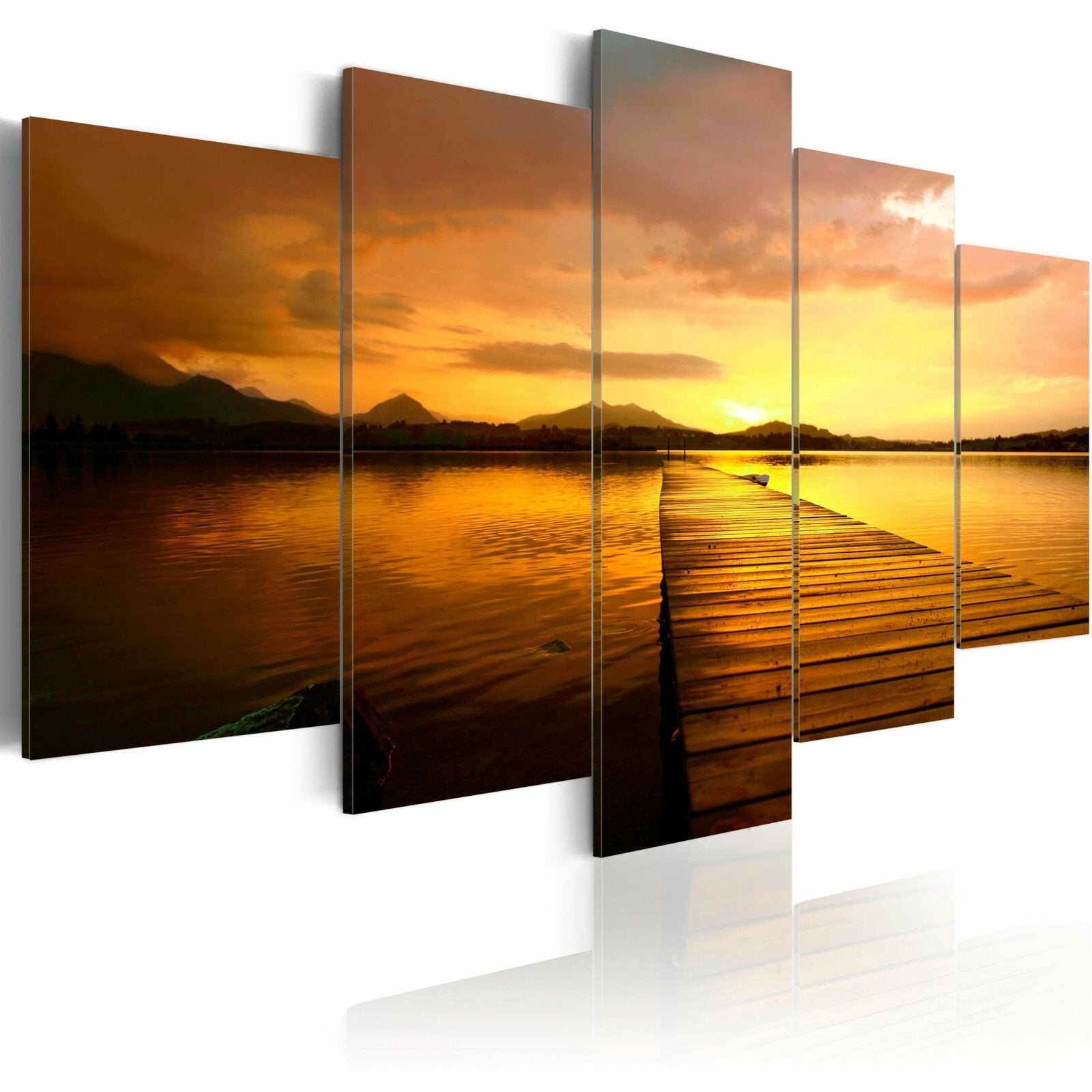 Tableau île du coucher du soleil - 100 x 50 cm | Leroy Merlin