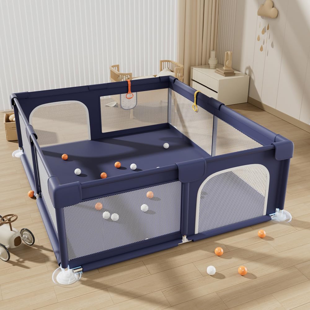 Parc bébé, barrière pour enfants avec barrière en mousse anti-collision ...