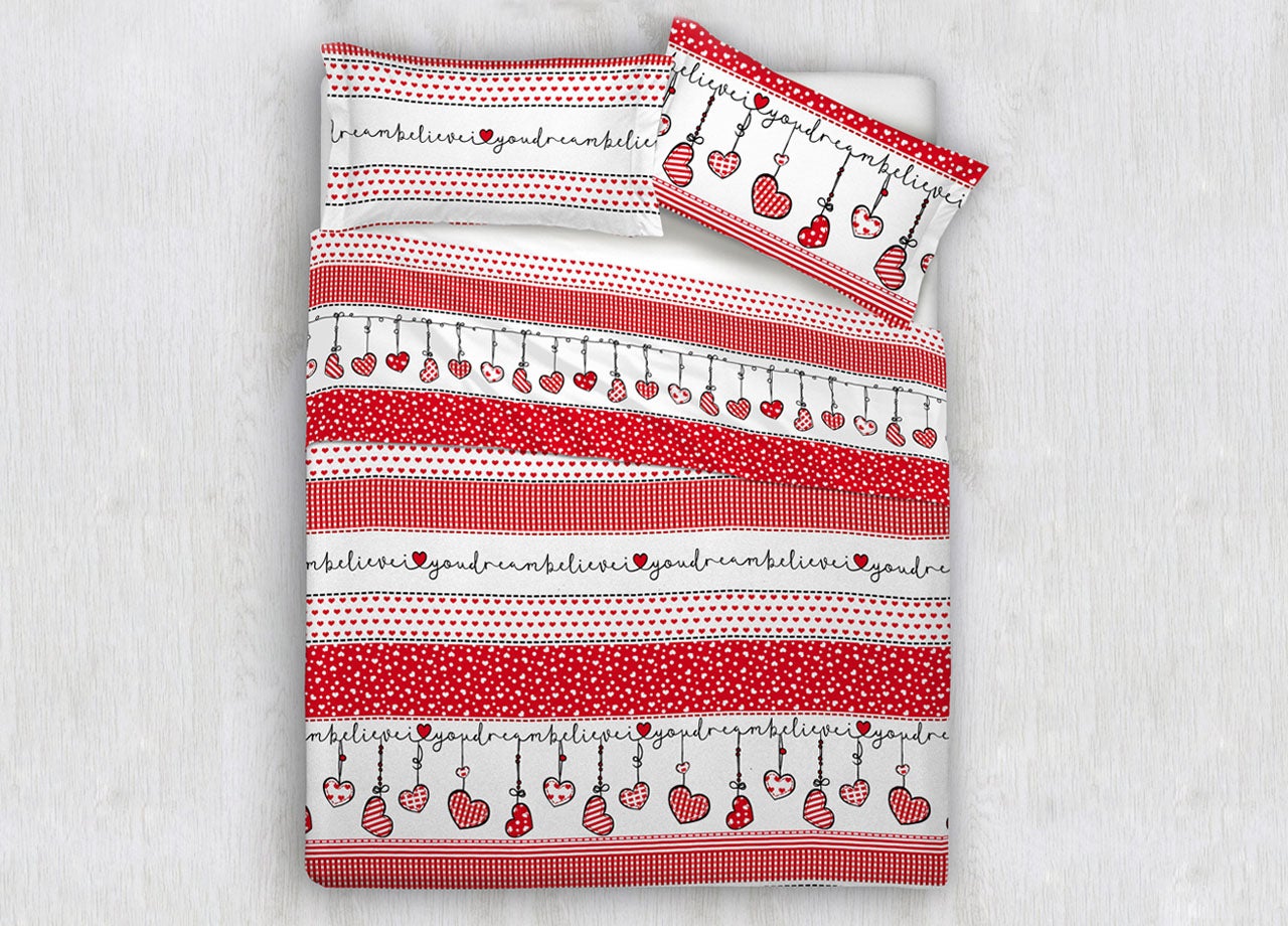 Ensemble de draps 100 % coton avec motifs de Noël d'hiver, rennes, c ...