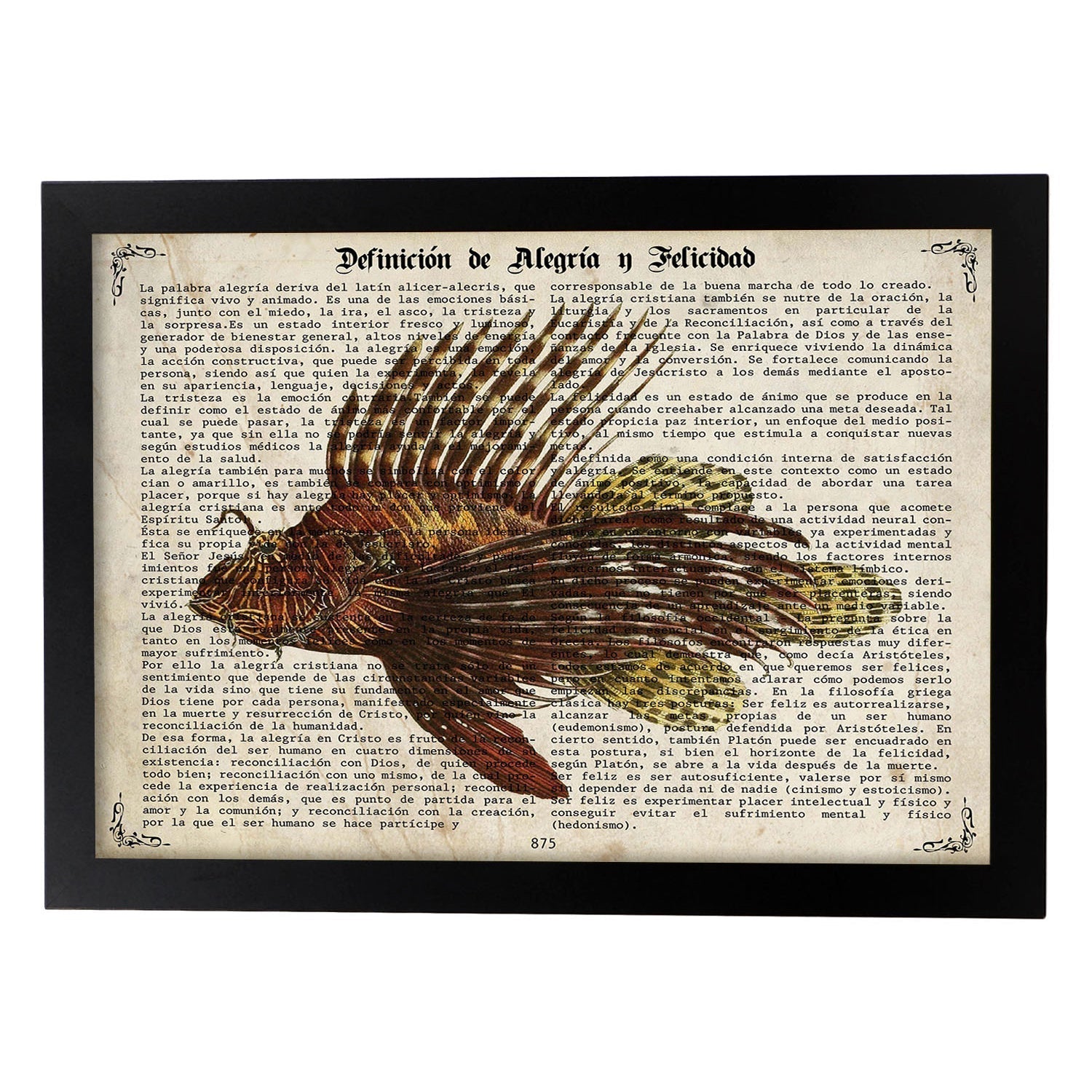 Affiche De Poisson Marin. Fiche De Poisson Scorpion Avec Définition ...