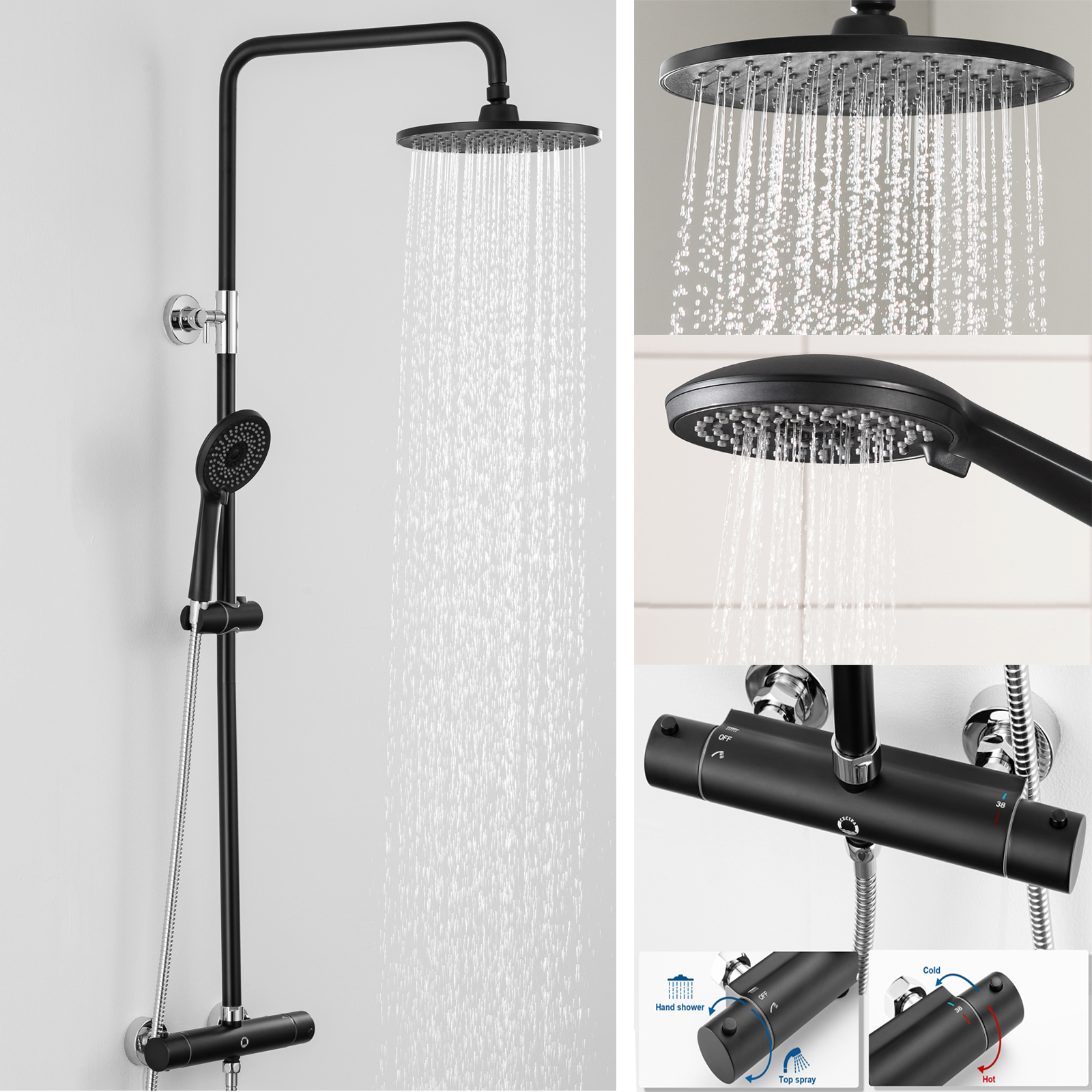 CECIPA MAX Colonne de Douche avec Mitigeur Thermostatique 38°C ...