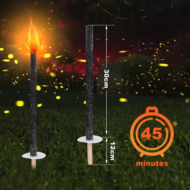 150x Torche jardin 42cm Torches Cœur de flammes Torche de jardin Anti ...
