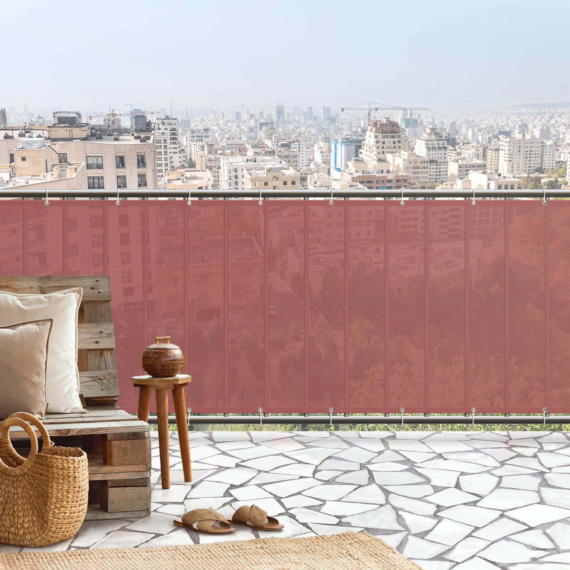 Pantalla de privacidad para balcón - Vintage Red 950 x 75 cm | Leroy Merlin