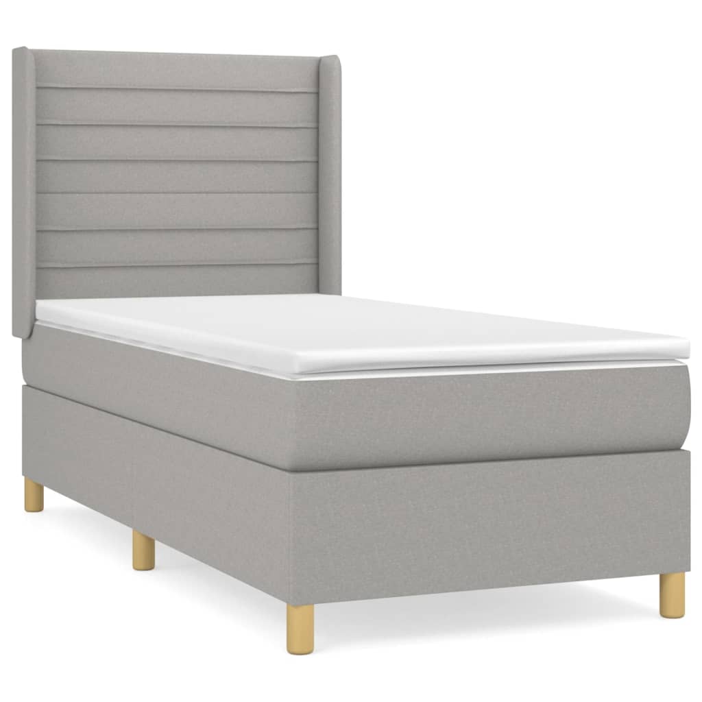 Cama individual | Cama box spring | Cama para adultos con colchón tela ...