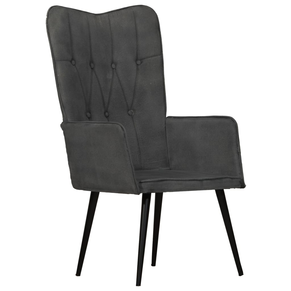 Chaise de salon | Chaise à oreilles Noir Toile CFW55102 | Leroy Merlin
