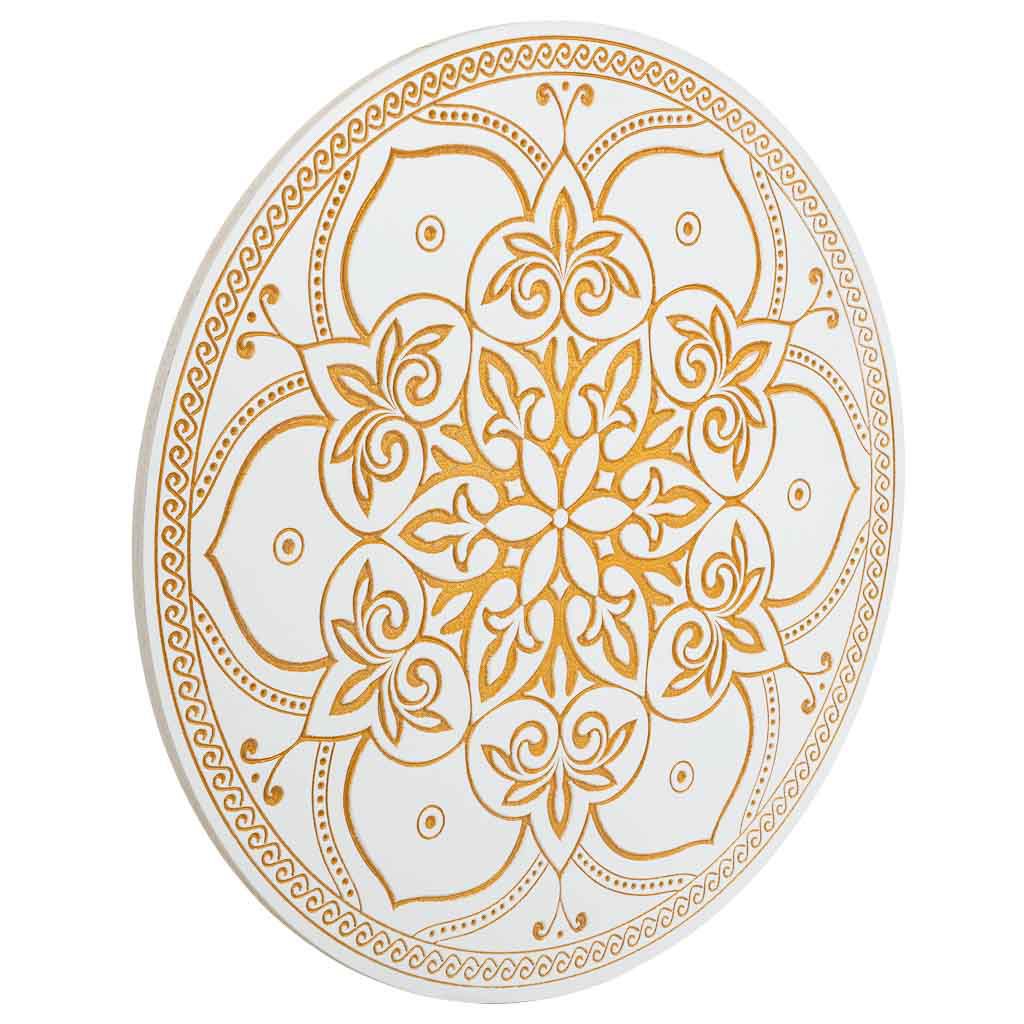 Panneau décoratif en bois sculpté blanc | Leroy Merlin