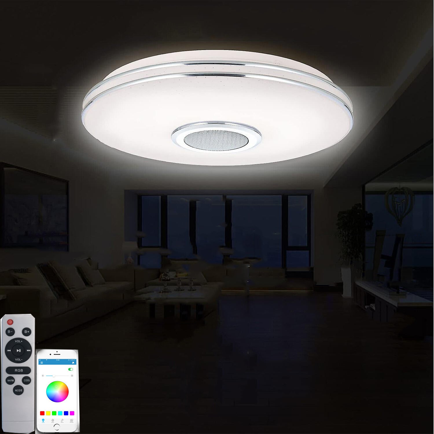 Plafonnier rond, plafonnier encastré, plafonnier à intensité variable ...