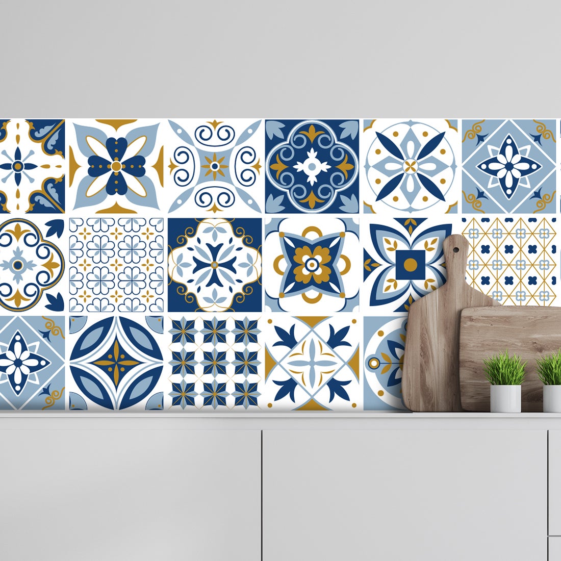 Salpicadero de cocina adhesivo azulejos 40x100cm | Leroy Merlin