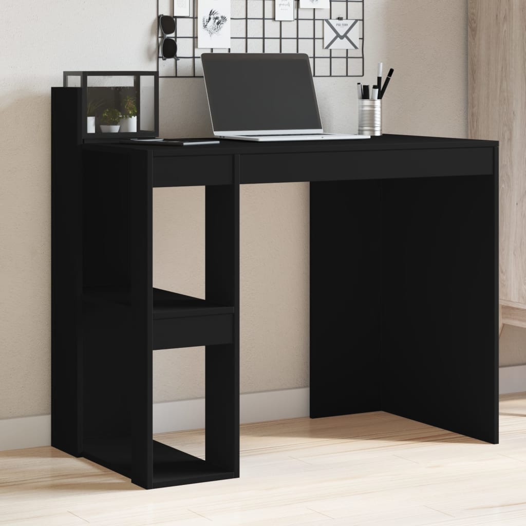 Escritorio negro 103,5x56,5x94 cm madera contrachapada | Leroy Merlin