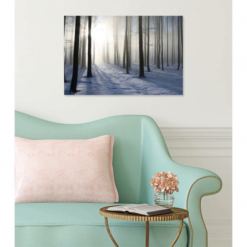 Tableau toile XXL en kit Foret D'Hiver 60 x 40 cm - Toile textile sans ...