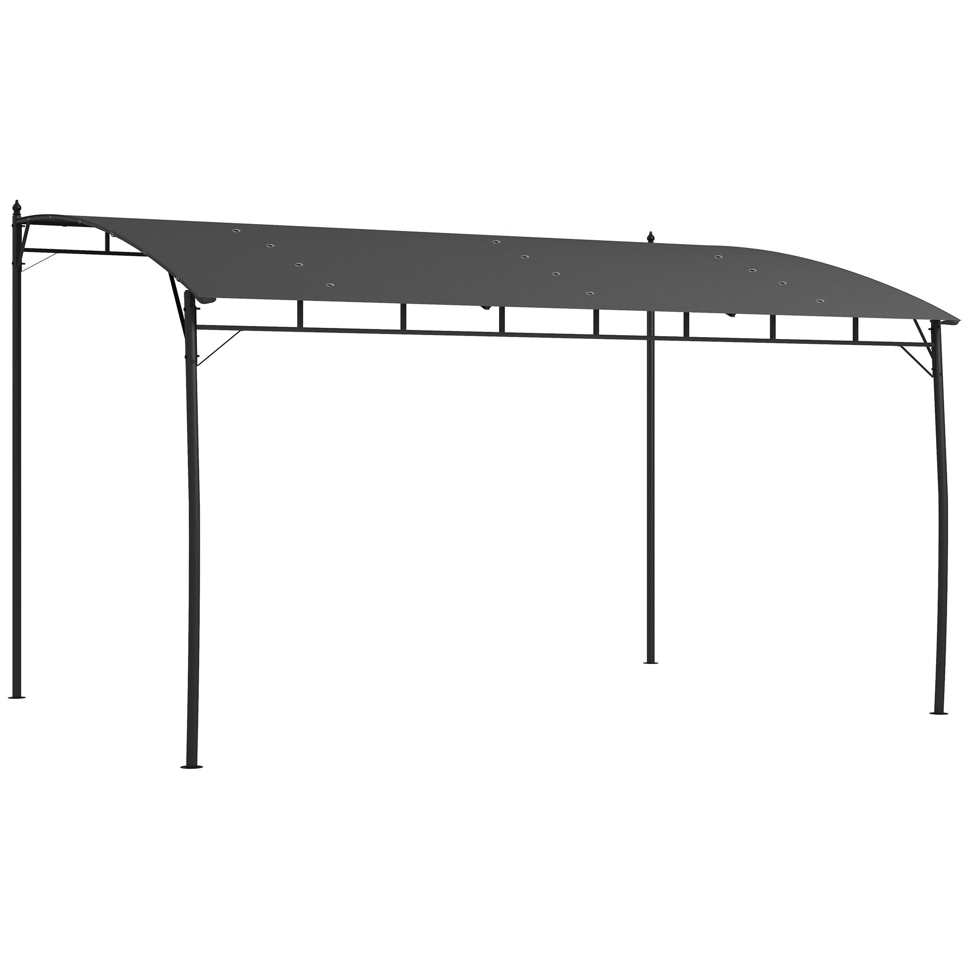 Pergola-gazebo avec 12 trous de drainage, métal et polyester, 400 x 296 ...