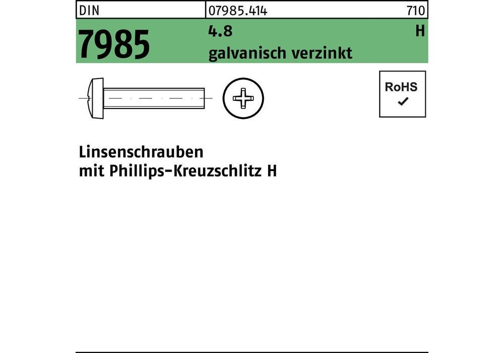 DIN 7985/ISO 7045 m.Kreuzschlitz-PH | Leroy Merlin