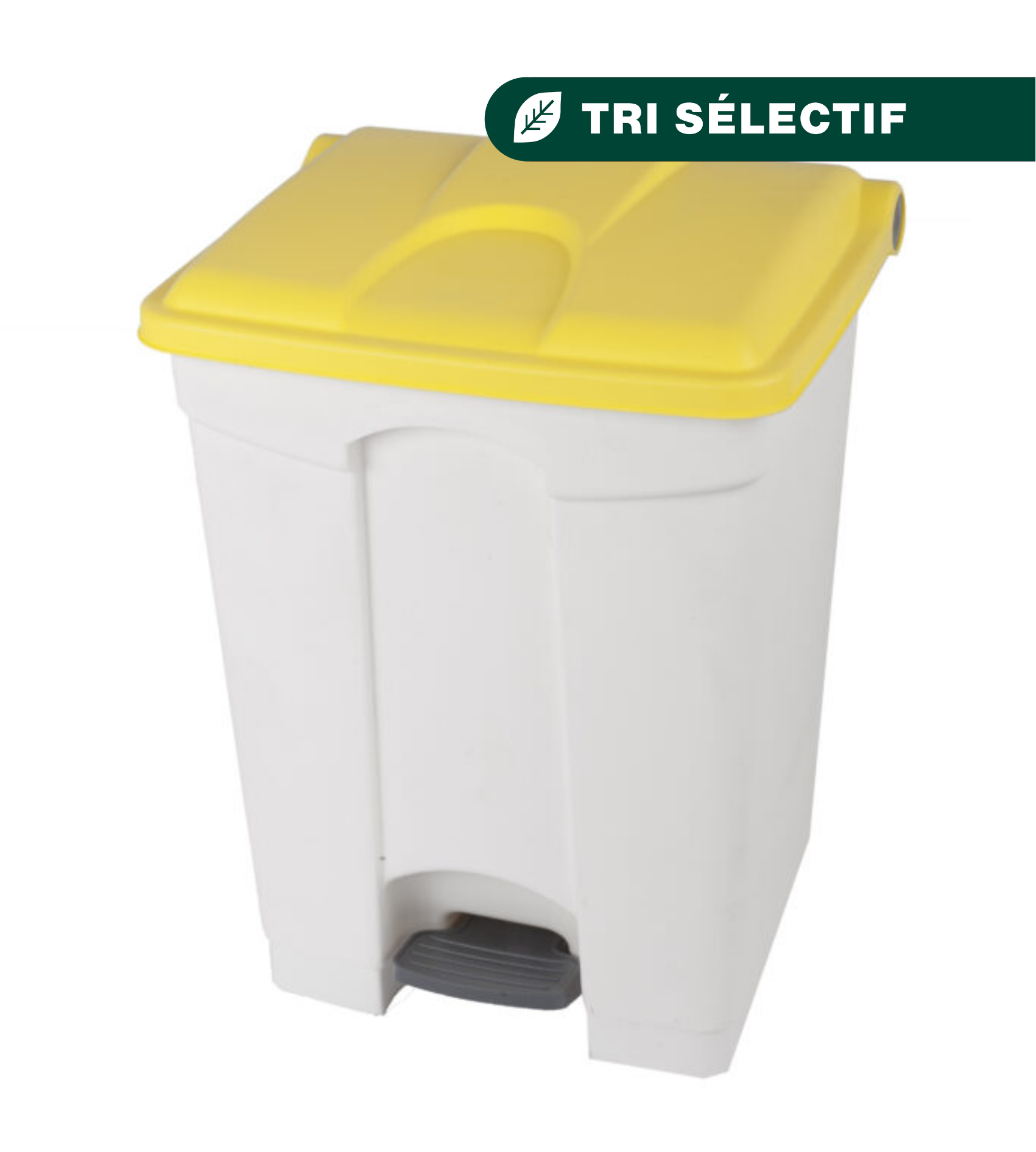 JVD - Container 70L blanc couvercle jaune - Matériel professionnel ...