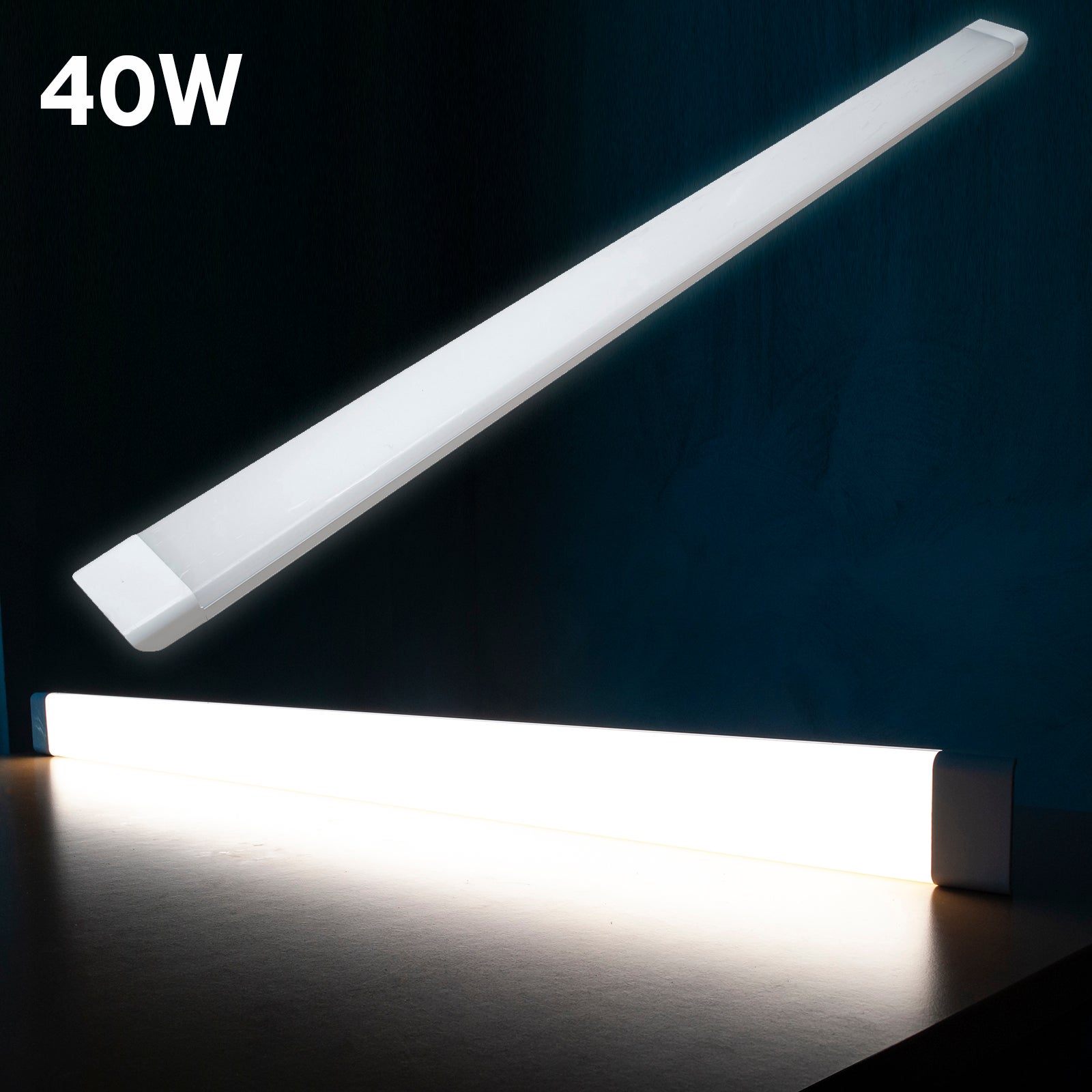 Plafonnier LED 40W lampe murale atelier garage débarras 90cm lumière ...