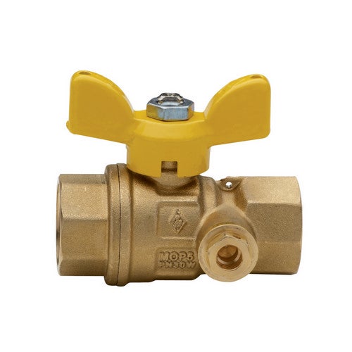 VALVOLA A SFERA PER GAS A PASSAGGIO TOTALE C/PRESA PRESSIONE FF 1 ...