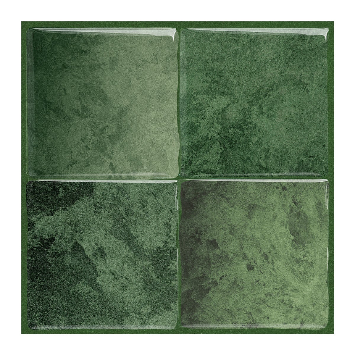 Crédence de Cuisine Adhésive Vert - Lot de 5 Revêtements Muraux ...