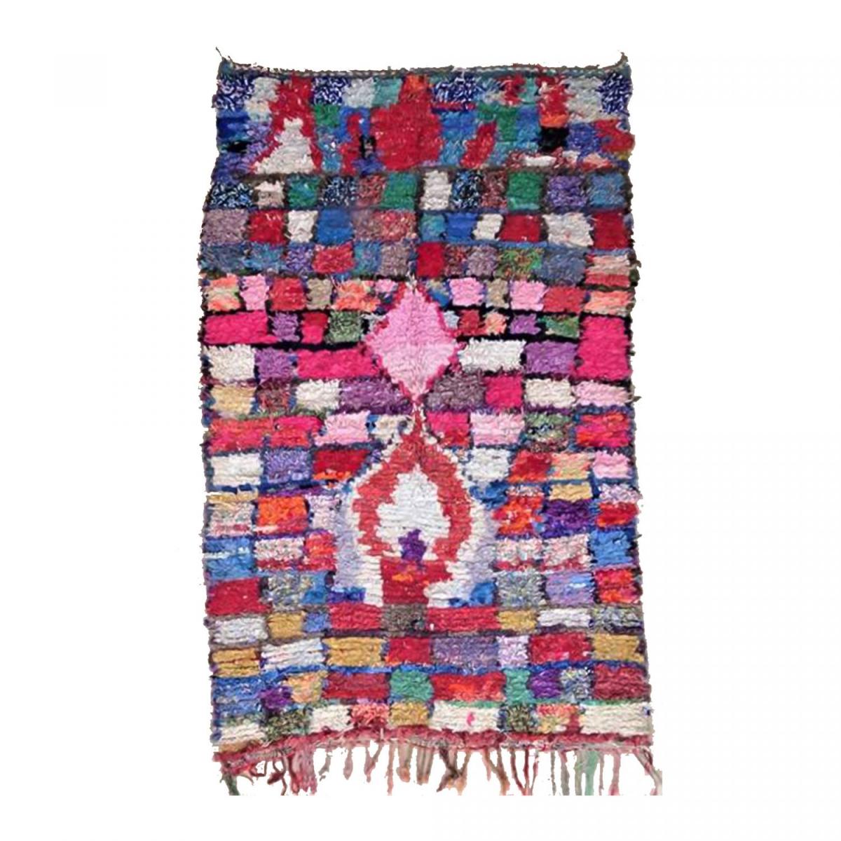 Auténtica alfombra bereber 160x250 hecha a mano en tejido reciclado ...